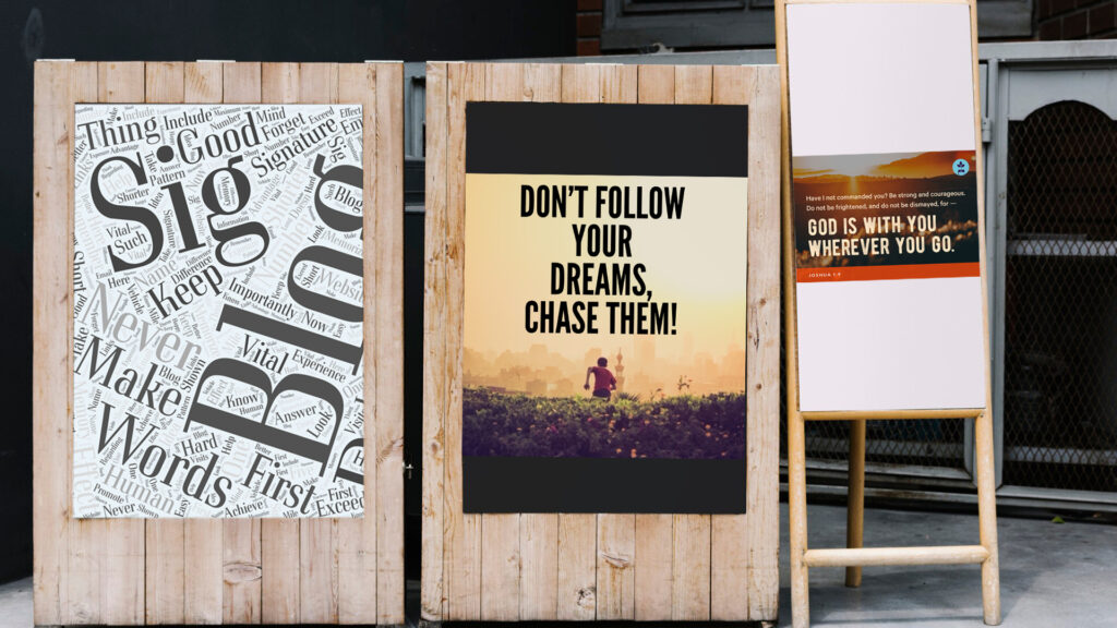 Free standing signs - IGIT QUICK SIGNS